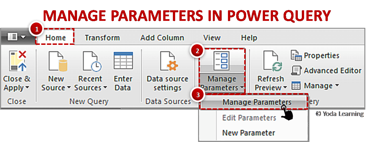 How To Manage Parameters In Power Query