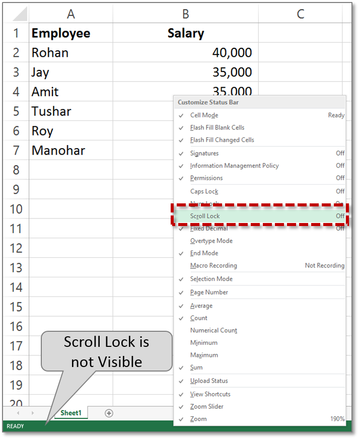 How To Turn ON Turn OFF Scroll Lock In Excel Scroll Lock Excel