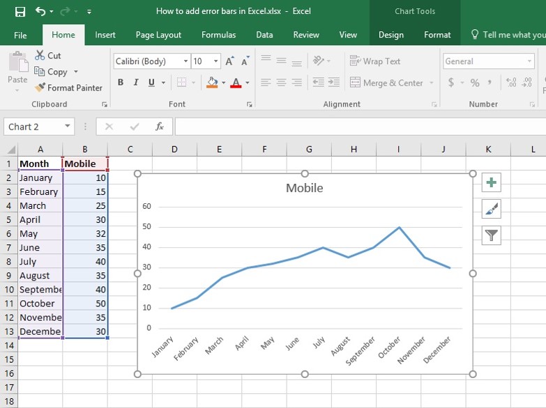 2 Min Read How To Add Error Bars In Excel For Standard Deviation