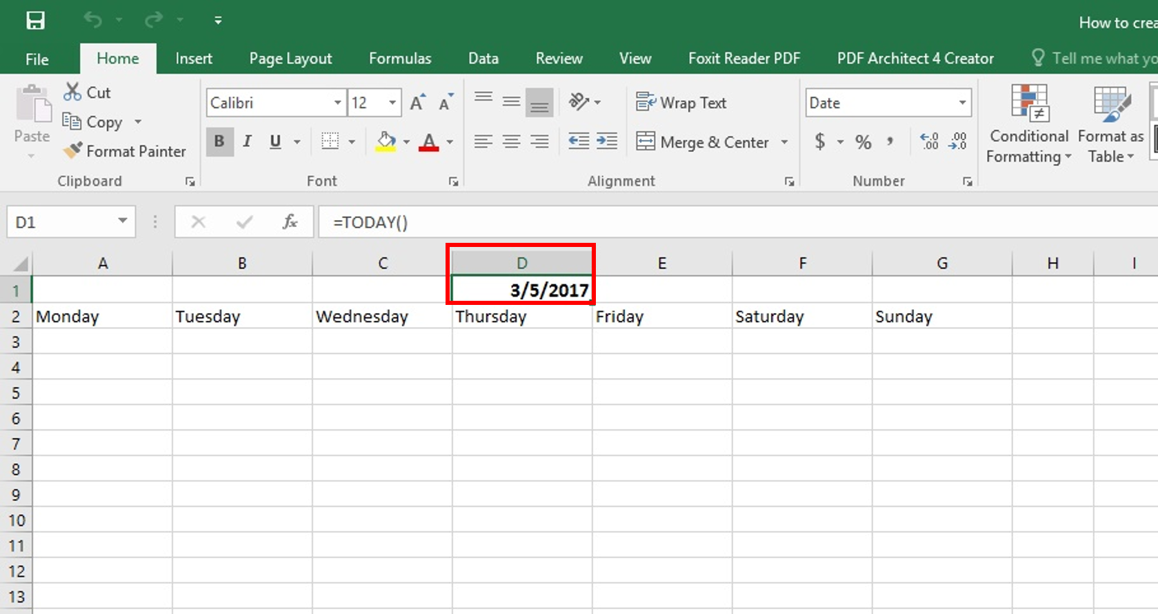 How To Create A Calendar In Excel Step By Step Process