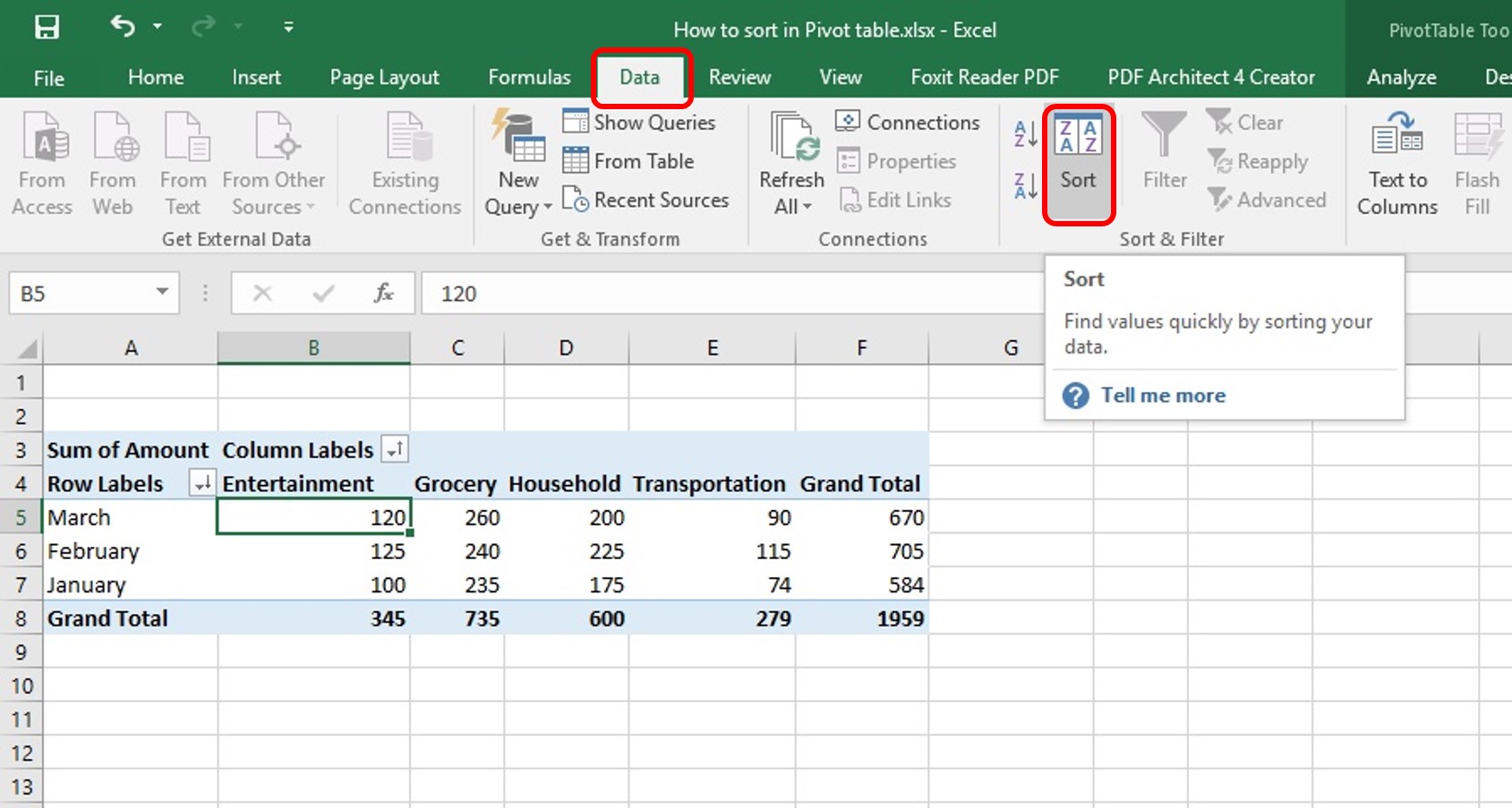 Download Sort Pivot Table Column Gantt Chart Excel Template