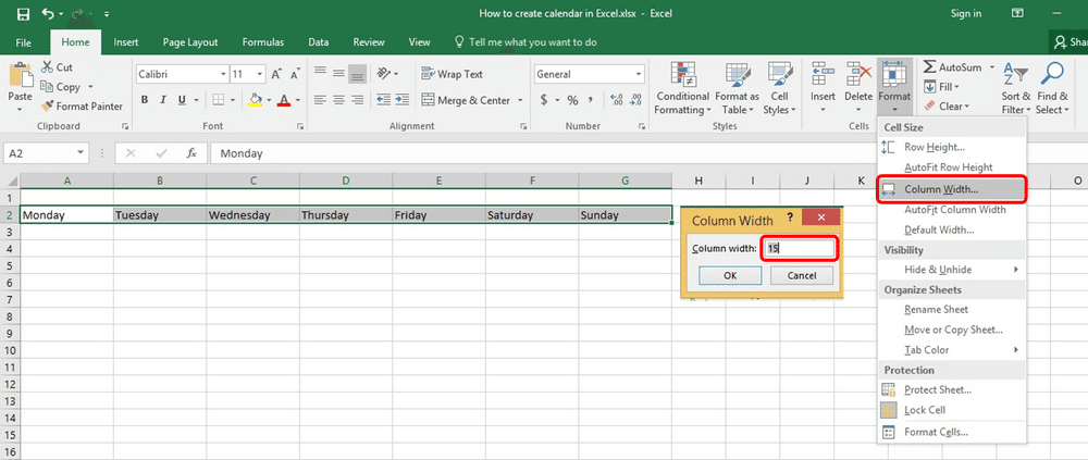 How To Make Automatic Calendar In Excel