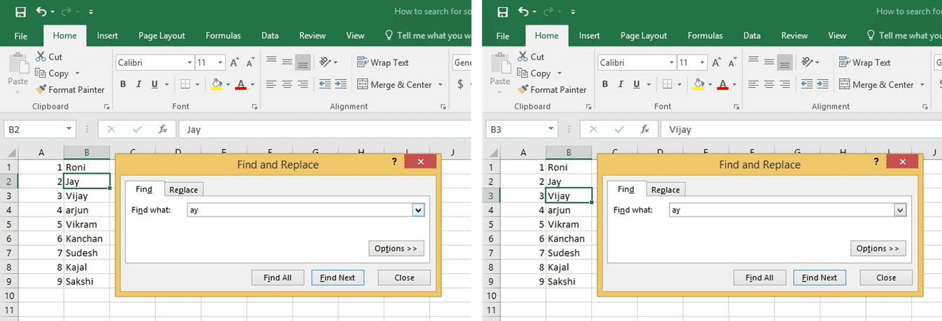 How To Use Excel Search Function To Find A Word In Excel Find Or Replace